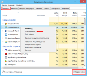 Τερματισμός διεργασίας στα Windows 8 και 8.1 - Techster.gr